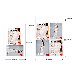 18" x 24" Clear Adhesive Apparel Cellophane Bags 100pcs Large Self Sealing Cello Bags 2mil Resealable OPP Poly Bags for Clothing T-Shirt Pants Garment Art Prints Card Magazine Handicraft Photos Brochure Documents Samples