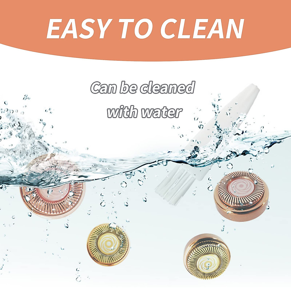 Women Facial Hair Remover Replacement Heads for Finishing Touch replacement heads flawless facial hair remover Tool for Women 18K Gold-Plated Rose Gold 4 Count