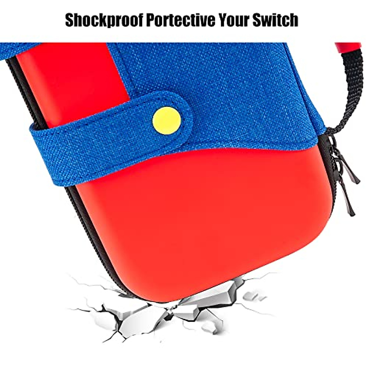 AMORBASE Switch Case Compatible with Nintendo Switch & Switch OLED - 20 Games Holder Protective Hard Shell Travel Carrying Case Pouch for Console & Accessories (Red)