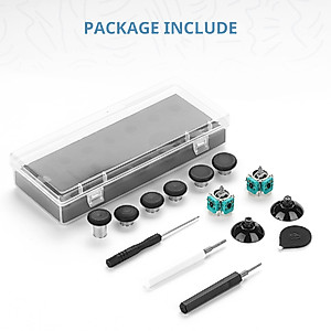 Replacement Thumbsticks 3D Analog Sticks for Xbox Elite Controller Series 2. 14 in 1 Repair Kit with T6 T8 Screwdriver and Swap Magnetic Joystick for Xbox One Elite Controller
