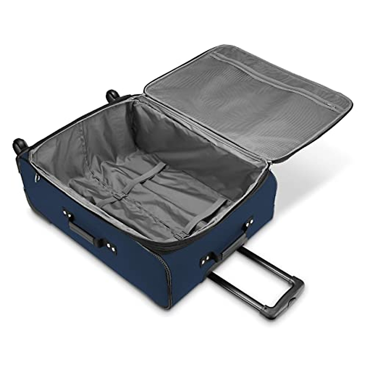 American Tourister Pop Max Softside Luggage with Spinner Wheels, Navy, 3-Piece Set (21/25/29)