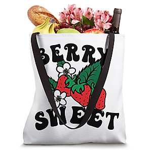 Berry Sweet Retro Strawberry Fresh Cute Summer Vibes Berries Tote Bag