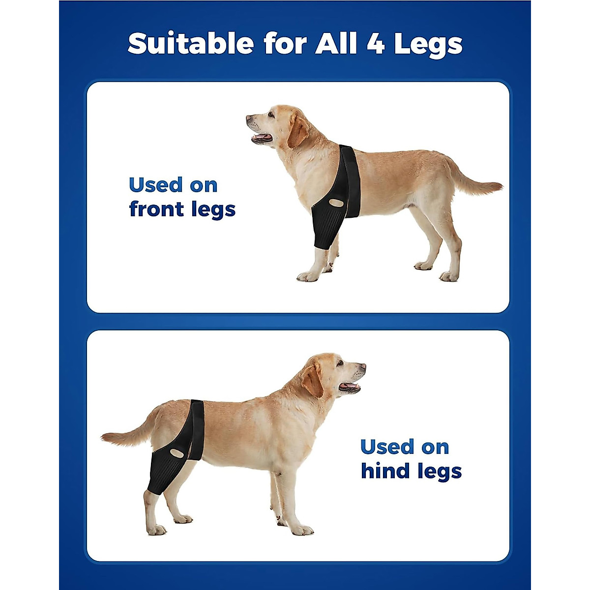 Huimpet Dog Hip Knee Leg Brace Dog ACL Brace for Front Torn and Back Hind Rear Legs ACL Tear, Dog Leg Brace for Hip Dysplasia, Dog Arthritis, Luxating Patella, Comfortable and Adjustable (M-Size)