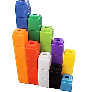 RAINBOW TOYFROG Math Manipulatives Counting Cubes, Educational Number Blocks, Kindergarten Learning Activities Math Cubes, Set of 100 Number Blocks Toys for Kids Ages 3 Above…