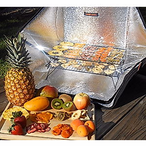 Sunflair Portable Solar Oven Deluxe with Complete Cookware, Dehydrating Racks and Thermometer