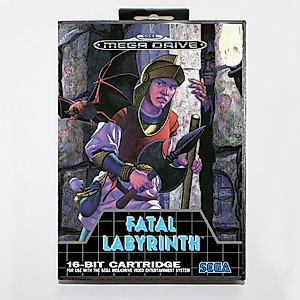 Royal Classic 16 bit Sega MD game Cartridge with Retail box - Fatal Labyrinth game card for Megadrive Genesis system