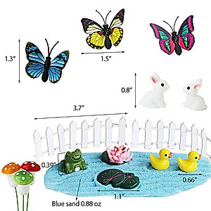 BangBangDa Miniature Fairy Garden Accessories - Garden Gnome Figurines House Set of 22PCS - Outdoor Resin Mini Gnomes Statue for Plant Pots Decor, Women Gardening Lover Birthday Gift