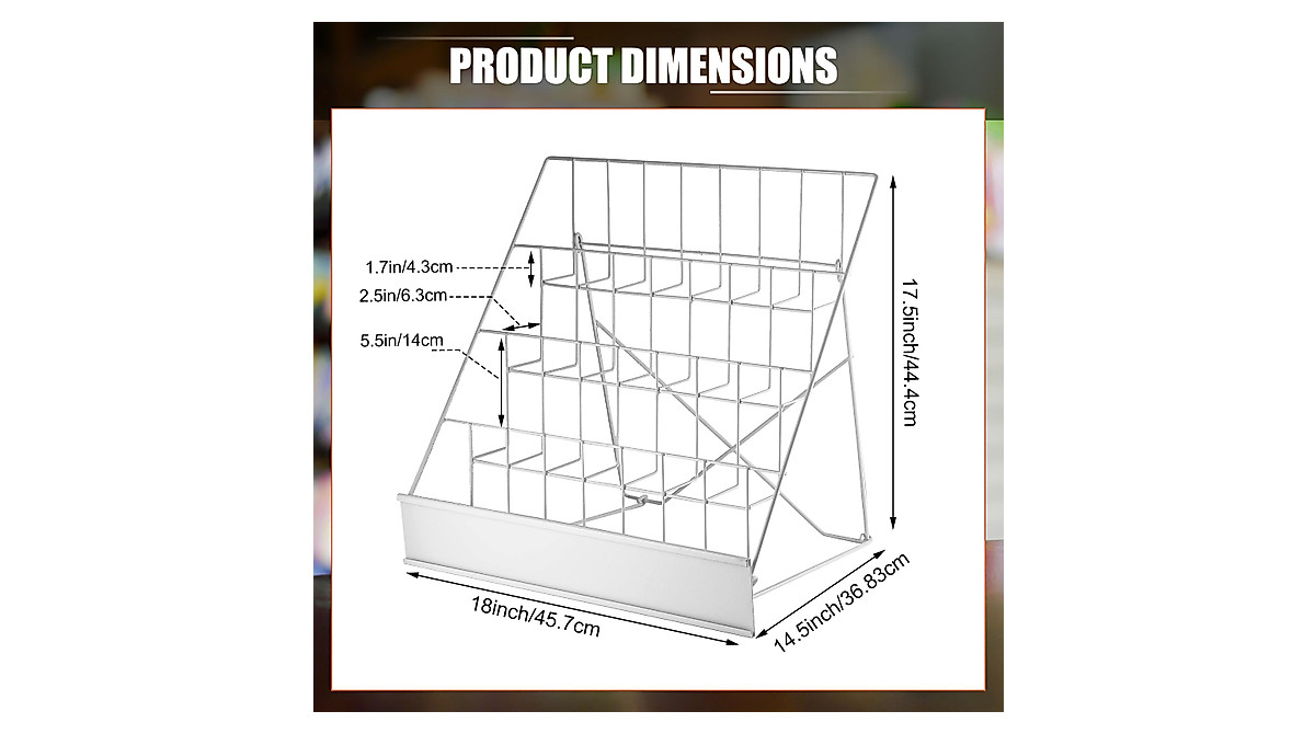 Sintuff Book Display Rack 4-Tiered Book Display Stand 18" Book Signing ...