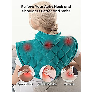 𝟐𝟎𝟐𝟑 𝐍𝐄𝐖 Weighted Heating Pad for Neck and Shoulders, WarmCo 2.4lb Large Electric Heating Pad for Back Pain Relief,Gifts for Women Men Mom for Christmas, Birthday, Mothers Day