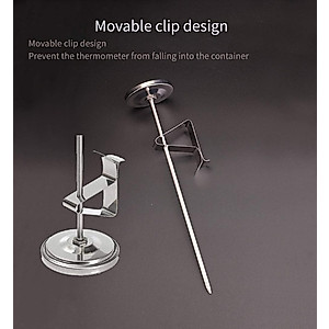 1Pc Kettle Clip on Dial Thermometer Home Brew Wine Beer Thermometers Stainless Steel Hot Liquid Milk Kitchen Cooking Probe Yogurt Temperature