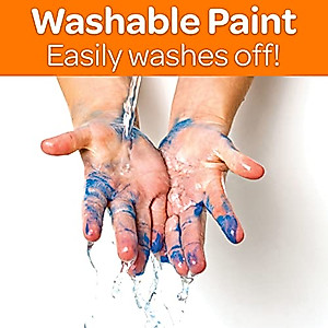 Crayola Washable Finger Paints (6 Count) Toddler Paint Supplies, Kids Paint Set, Ages 4, 5, 6, 7 [Amazon Exclusive]