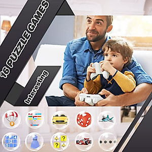 OVV Kids Smart Watch with 16 Puzzle Game for Boys Girls Ages 4-12 Selfie Camera Video Recorder Music Player Pedometer Flashlight 12/24 Hr Clock 1.54" Touch Screen Children Aluminum Case (1.Blue)