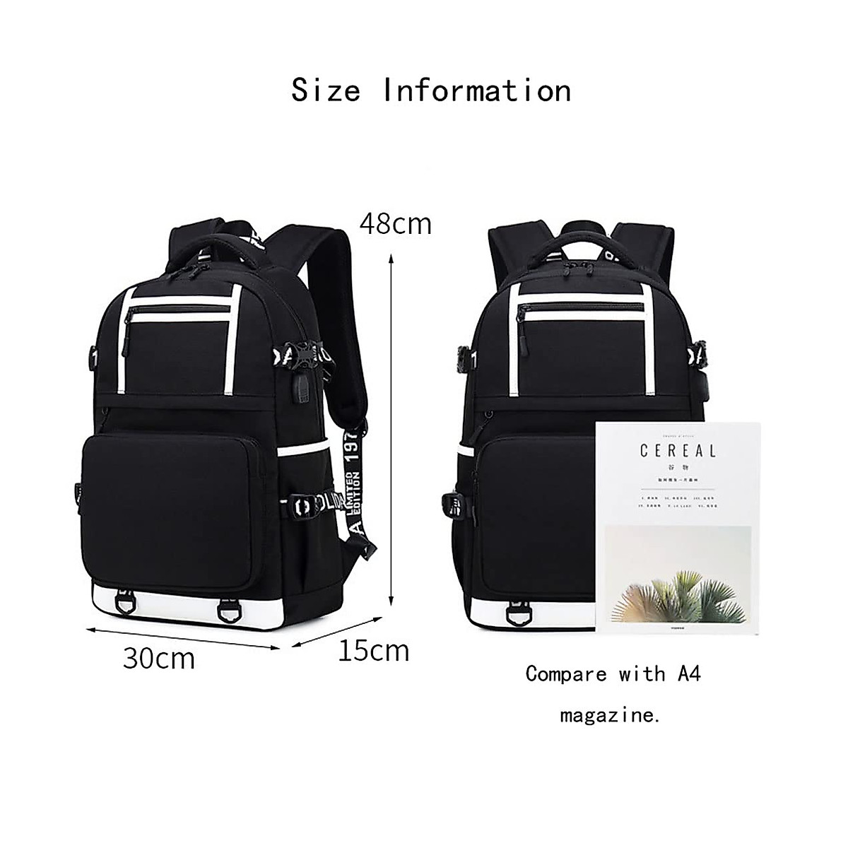 Gnoved Anime The Disastrous Life Of Saiki School Backpack With Charging Port, Unisex Laptop Backpack Over 6 Years Old.(Style1)