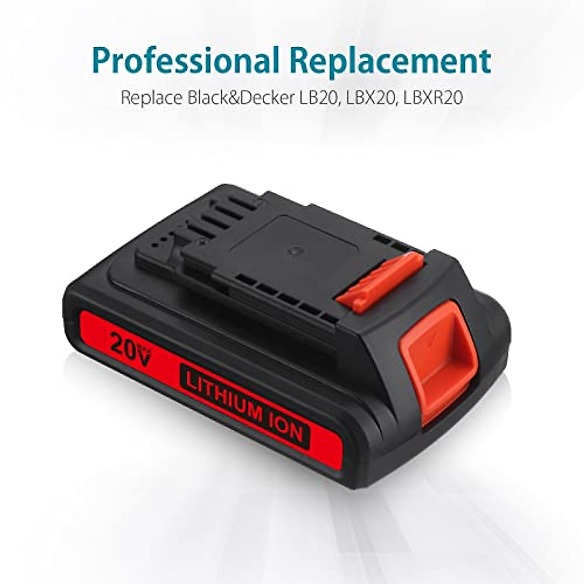 ORHFS LBXR20 20V 3.0Ah Replacement for Black and Decker 20V Lithium Battery Max LB20 LBX20 LBXR20-OPE LBXR2020-OPE LB2X4020-OPE LBXR20B-2 LST220 LST300 Cordless Power Tool 1 Pack