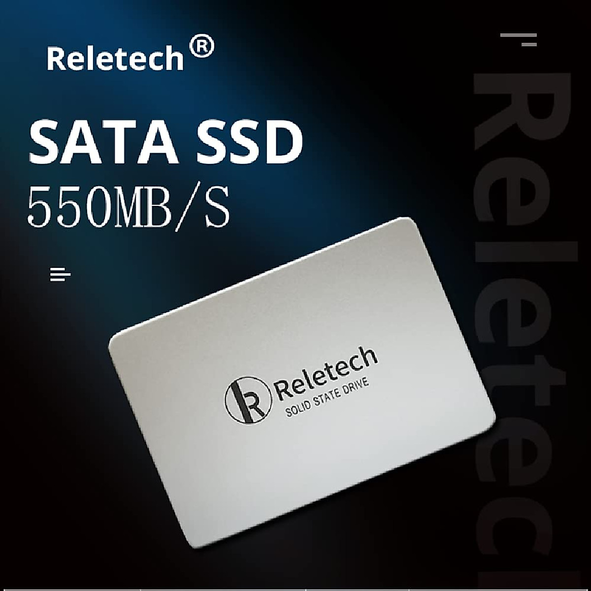 Reletech P400 SATA III 512GB Internal SSD 6Gb/s 2.5"/7mm up to 540 MB/s Solid State Drive 3D NAND Upgrade PC or Laptop Memory and Storage for IT Pros, Creators, Everyday Users (512GB)