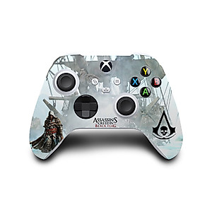 Head Case Designs Officially Licensed Assassin's Creed Edward Kenway Key Art Black Flag Graphics Matte Vinyl Sticker Gaming Skin Decal Cover Compatible With Xbox Series S Console and Controller Bundle