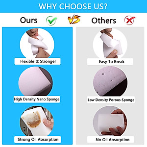 Melamine Sponge, 100/180 Pack Magic Sponge Eraser, Melamine Foam Bulk Sponge Sheets, Bathroom Oven Shower Glass Dishes Stove Top Kitchen Sinks Bathtub Wall Tile Baseboard White Cleaner, Not Easily Rip