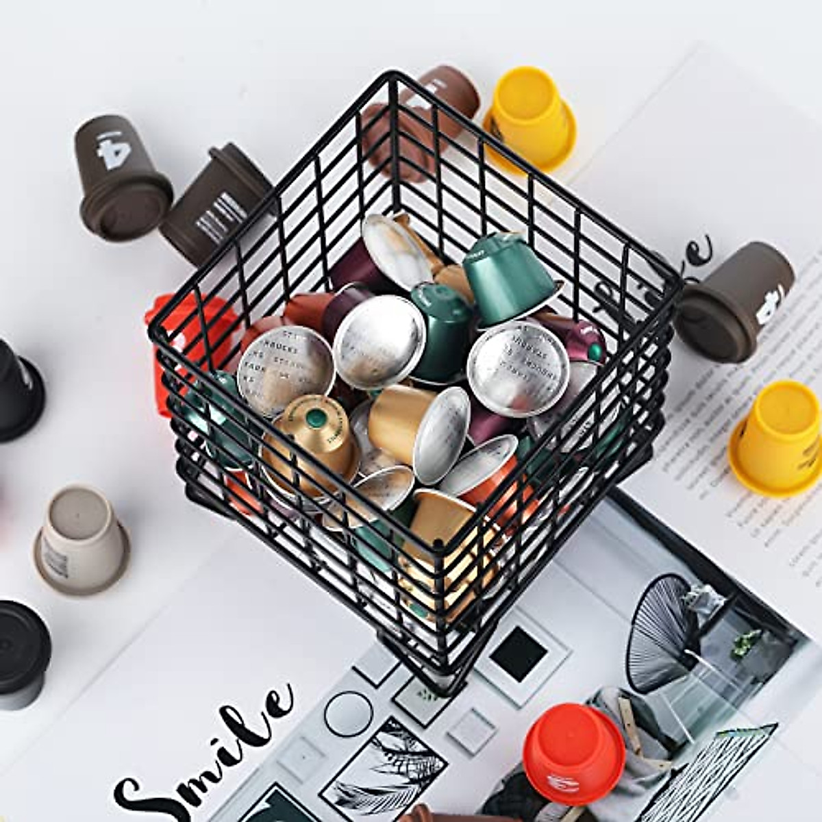 Coffee Pod Holder, Large Capacity K Cup Holder and Coffee Storage Coffee Pod Organizer for Coffee Station Organizer and Coffee Pod Storage K Cup Holders for Counter Coffee Bar (Matte black)