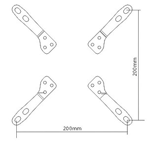 Mount Plus 201P Adapter Bracket Convert VESA 100x100mm to VESA 200x200mm and 200x100mm (Fits Most 23" to 42" Flat Panel TV)