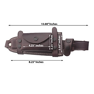 GCS Custom Handmade Sheath for Hunting Knife Survival Knife Bowie Fixed Blade Knives Left Hand Cross Draw Sheath for Men GCS190