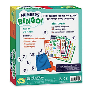 Peaceable Kingdom Numbers Bingo - Counting and Number Recognition Game for Kids Ages 4 Years and Up