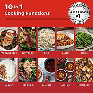 Instant Pot Pro Plus Wi-Fi Smart 10-in-1, Pressure Cooker, Slow Cooker, Rice Cooker, Steamer, Sauté Pan, Yogurt Maker, Warmer, Canning Pot, Sous Vide, Includes App with Over 800 Recipes, 6 Quart