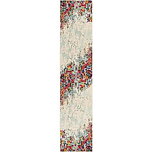 Rugs.com Theia Collection Rug – 2' 7 x 12' Runner Multi Medium Rug Perfect for Hallways, Entryways
