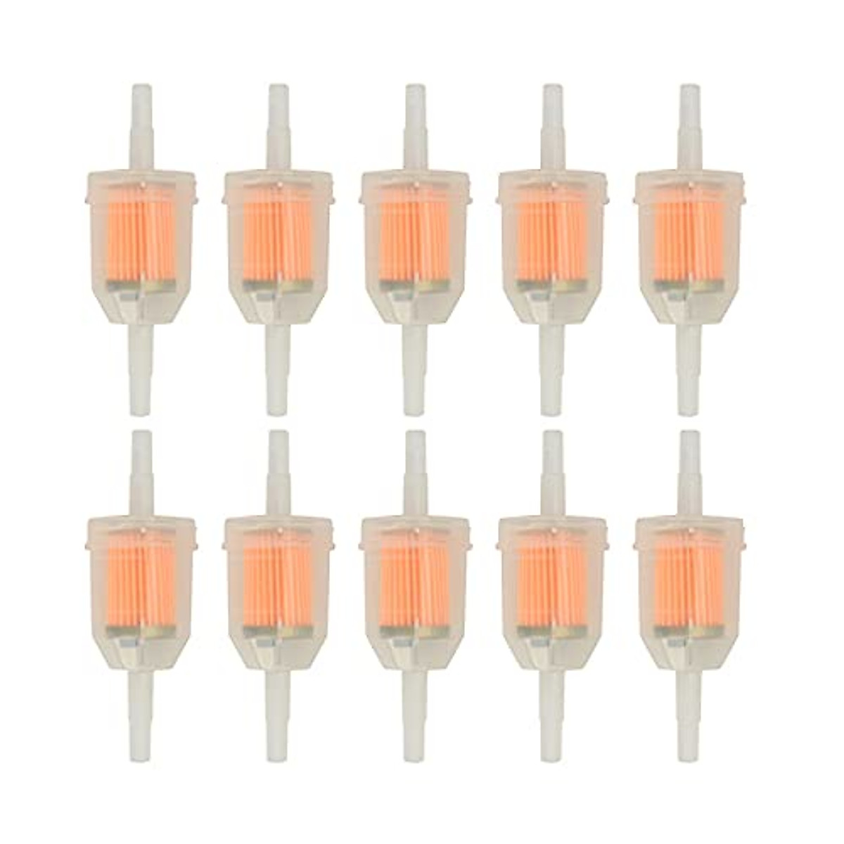 CocoMocart Gas Inline Fuel Filters with magnet for Kawasaki Kohler Briggs & Stratton John Deere 1/4 Inch x 5/16 Inch (Pack of 10)