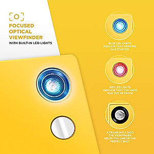 Zink Polaroid Mint Instant Print Digital Camera (Yellow), Prints on Zink 2x3 Sticky-Backed Photo Paper