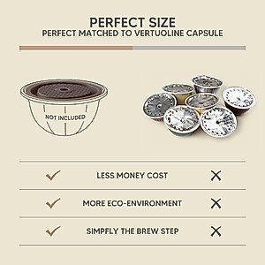 Reusable Coffee Capsule Lid For Original Vertuoline Coffee Pod Food Grade Silicone Cap For Refillable Nespresso Vertuo Capsule, BENFUCHEN Silicone Capsule Cover For VertuoPods, 1 Silicone Lid