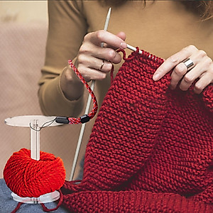 Portable Wrist Yarn Holder with Wrist Strap, Acrylic Yarn Organizer Storage Prevents Yarn Tangling and Misalignment Wool Mini Yarn Holder for Knitting Crocheting Supplies Gift for Craft Lovers