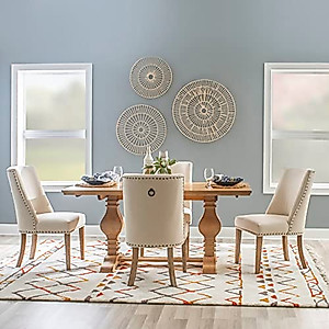 Powell Rustic Honey Solid Pine Double Pedestal Design Dining Sophia Table