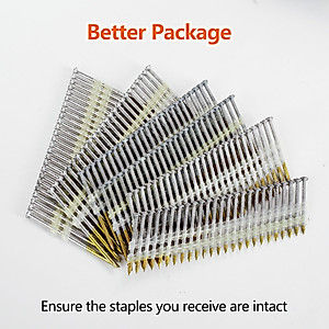 SITLDY 21 Degree Framing Nails 4 SIZES (2"+2-1/2"+3.0") Ring Shank+3-1/2" Smooth Shank), Full Round Head Hot Dipped Galvanized, 100 per Size, 400 Count, Assorted Size, 20 to 22 Degree Framing Nailer