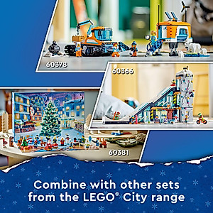 LEGO City 2023 Advent Calendar 60381 Christmas Holiday Countdown Playset, Gift Idea to Countdown to Adventure with Daily Collectible Surprises