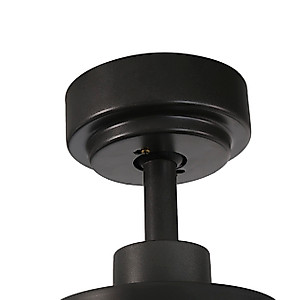 FINXIN Indoor Ceiling Fan Light Fixtures Black Remote LED 54 Ceiling Fans For Bedroom,Living Room,Dining Room Including DC Motor,4-Blades,Remote Switch