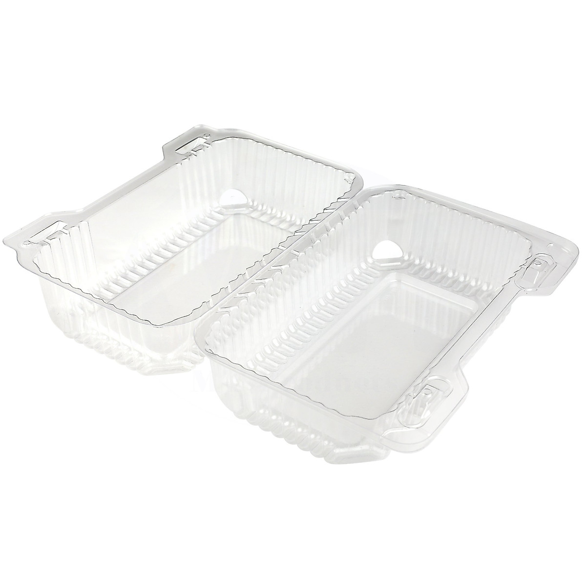 Disposable Sturdy Plastic Hinged Loaf Containers - Durable Small Hoagie Container (Pack of 40) by MT Products - Made in The USA