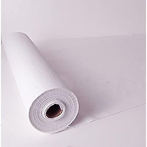 Craft And Party, White Plastic Table Cover Roll - 40in X 100 feet Heavy Duty Plastic banquet Table Cover Roll. (White)