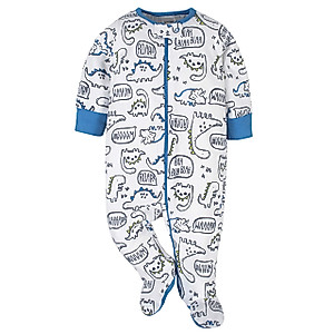 Onesies Brand Baby Boys 4-pack 'N Play Footies And Toddler Sleepers, Blue Dino, 3-6 Months US