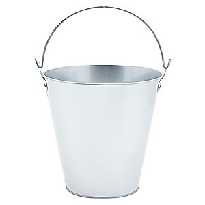 Juvale 6-Pack Large Galvanized Ice Buckets for Parties, 7-Inch Tall Metal Ice Pails with Handles for Champagne, Beer, Wine, Sports Drinks, Water, Table Centerpieces (100 oz Capacity)