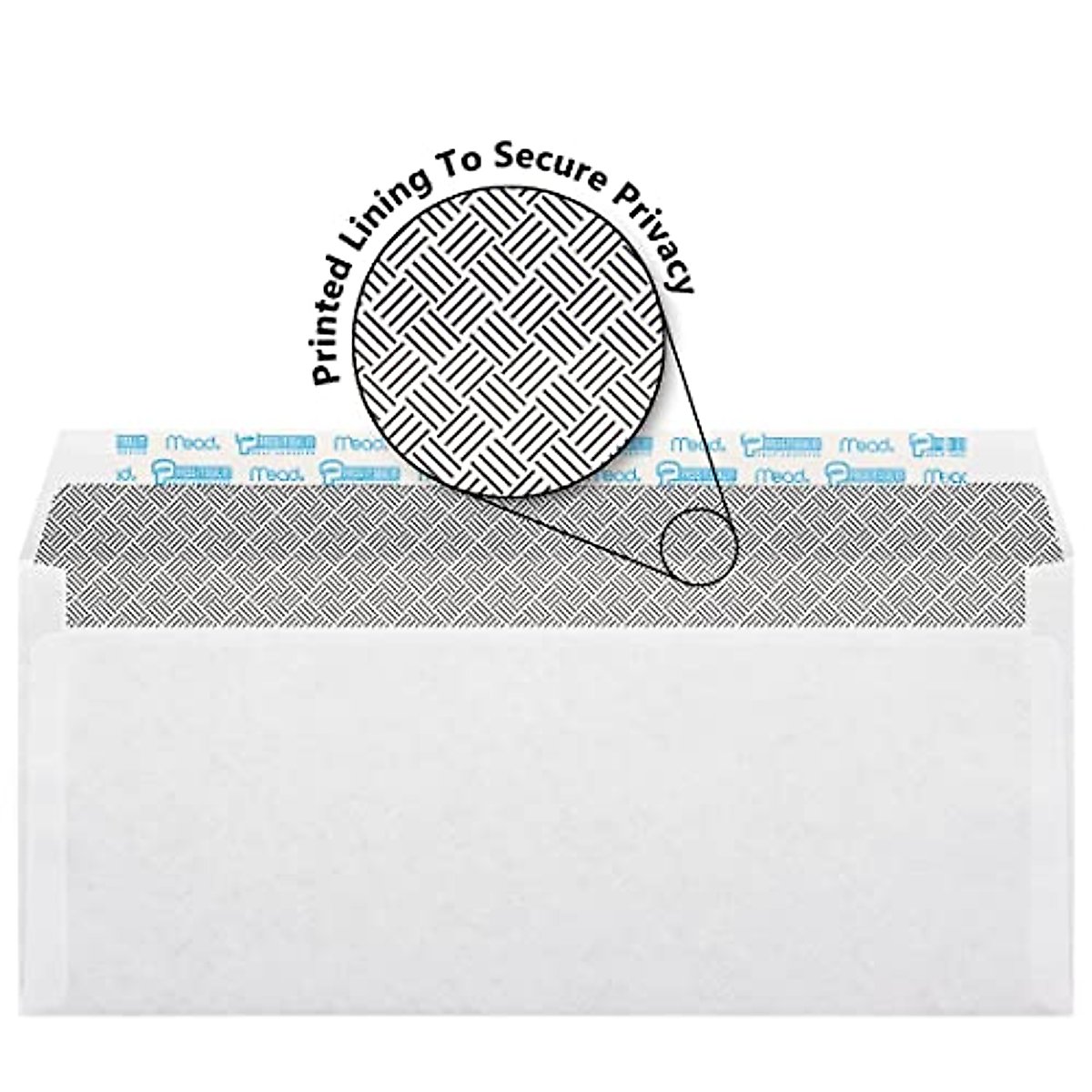 Mead Security Envelopes Self Seal #10 - Windowless Mailing Envelopes - 4 1/8 x 9.5'' - 500 Pack, (TRTAZ11A-102021-v1)