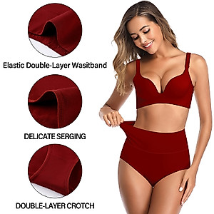 K-CHEONY Womens Underwear Tummy Control High Waisted Cotton Postpartum Panties Plus Size Maternity Ladies Briefs, XX-Large