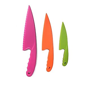 Plastic Kid Knives For Kids Toddler Children Cooking Safe Kitchen Knife Set For Cutting Lettuce Knife Salad Knives