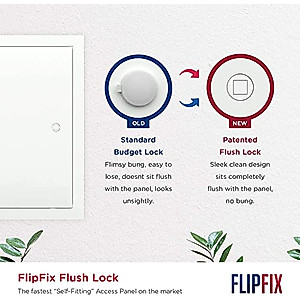 FlipFix Premium Metal Access Panel / Access Door for Drywall / Easy to Fit (6" x 6")