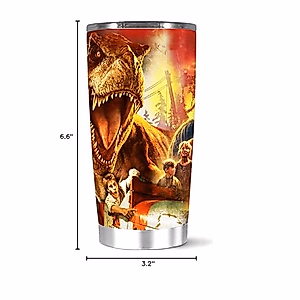 Tumbler Insulated Stainless Steel 20 oz the Tea lost Hot world Iced jurassic Cold park Wine Coffee Cup Mug Suit for Home Office Travel