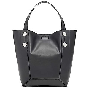 Calvin Klein Quinn North/South Mini Tote Crossbody, Black/Silver