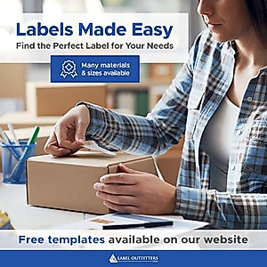 20 Label Outfitters® Large 8" Round White Laser - Inkjet Labels, 20 Sheets with ONE Label per Sheet