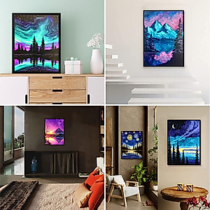 TINY FUN 12 Pack Diamond Painting Kits for Adults 5D Diamond Art Kit for Beginners, DIY Paint with Round Full Drill Diamonds Paintings Gem Art for Home Wall Decoration Gift (12X16 Inch