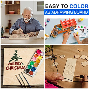 30 Pack Basswood Sheets 12"x12"x1/8", 3mm Basswood for Laser Cutting, Thin Plywood Board Unfinished Wood for Crafts, DIY Architectural Models Making, Wood Engraving, Wood Burning Product.