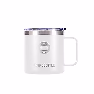 Triple Insulated Stainless Steel Coffee Mug, Vacuum Insulated with sipping Lid, Double Walled, Thermos Mug, AstroBottle/Astro Bottle (14 oz Supernova White)