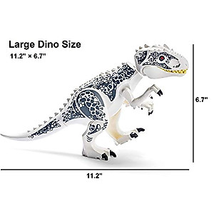 10 Pack Playset Jurassic Dinosaurs, 2 Large(11") + 8 Small(4"), Building Dino Action Figures Toys, Kids Boys Educational Party Favors Gift Idea 46